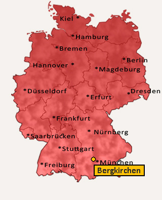 Entfernung Bergkirchen