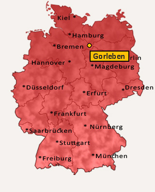 Entfernung Gorleben